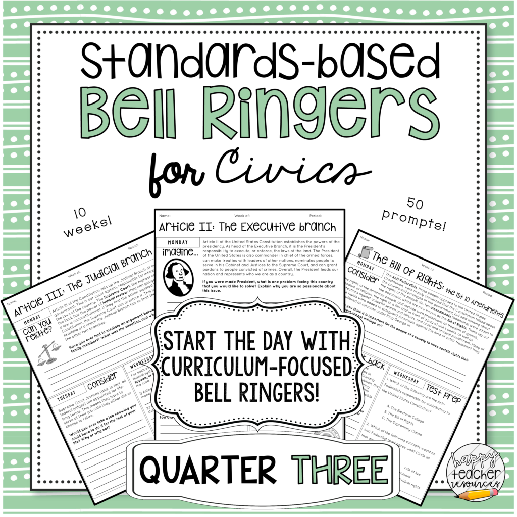 Bell Ringers Archives - Happy Teacher Resources