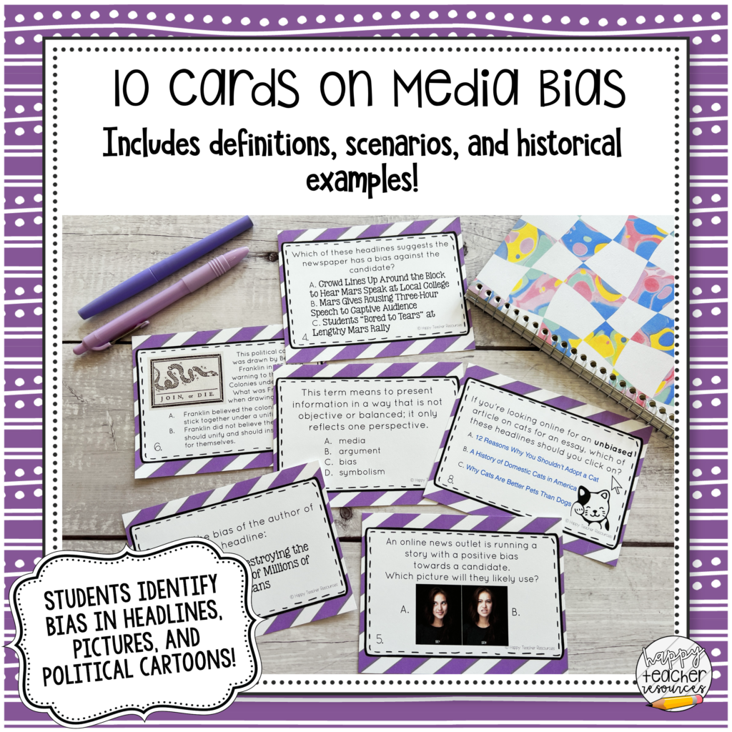 Civics Task Cards: Bias, Symbolism, and Propaganda - Happy Teacher ...