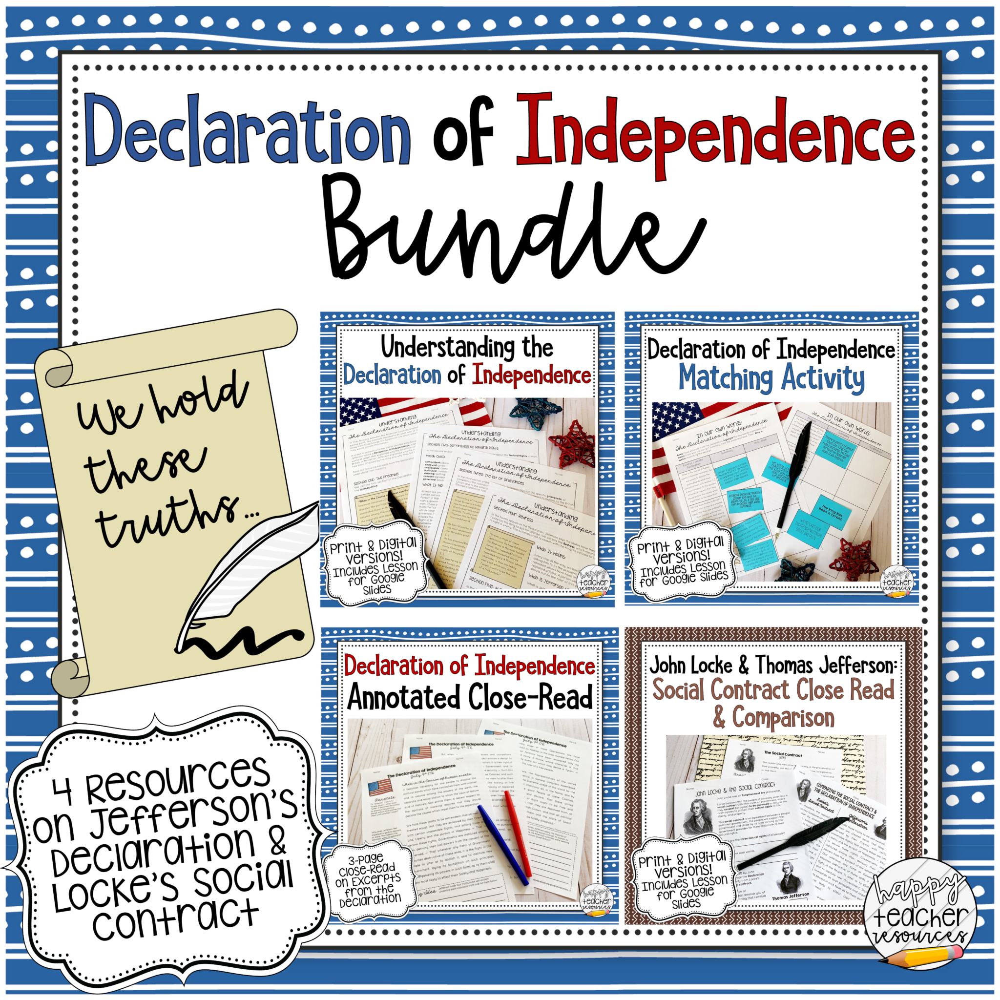 Declaration of Independence Bundle | Civics & American Government ...