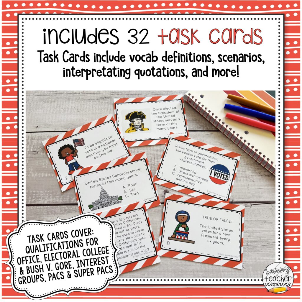 U.S. Elections, Electoral College, and Interest Groups Review Bundle ...