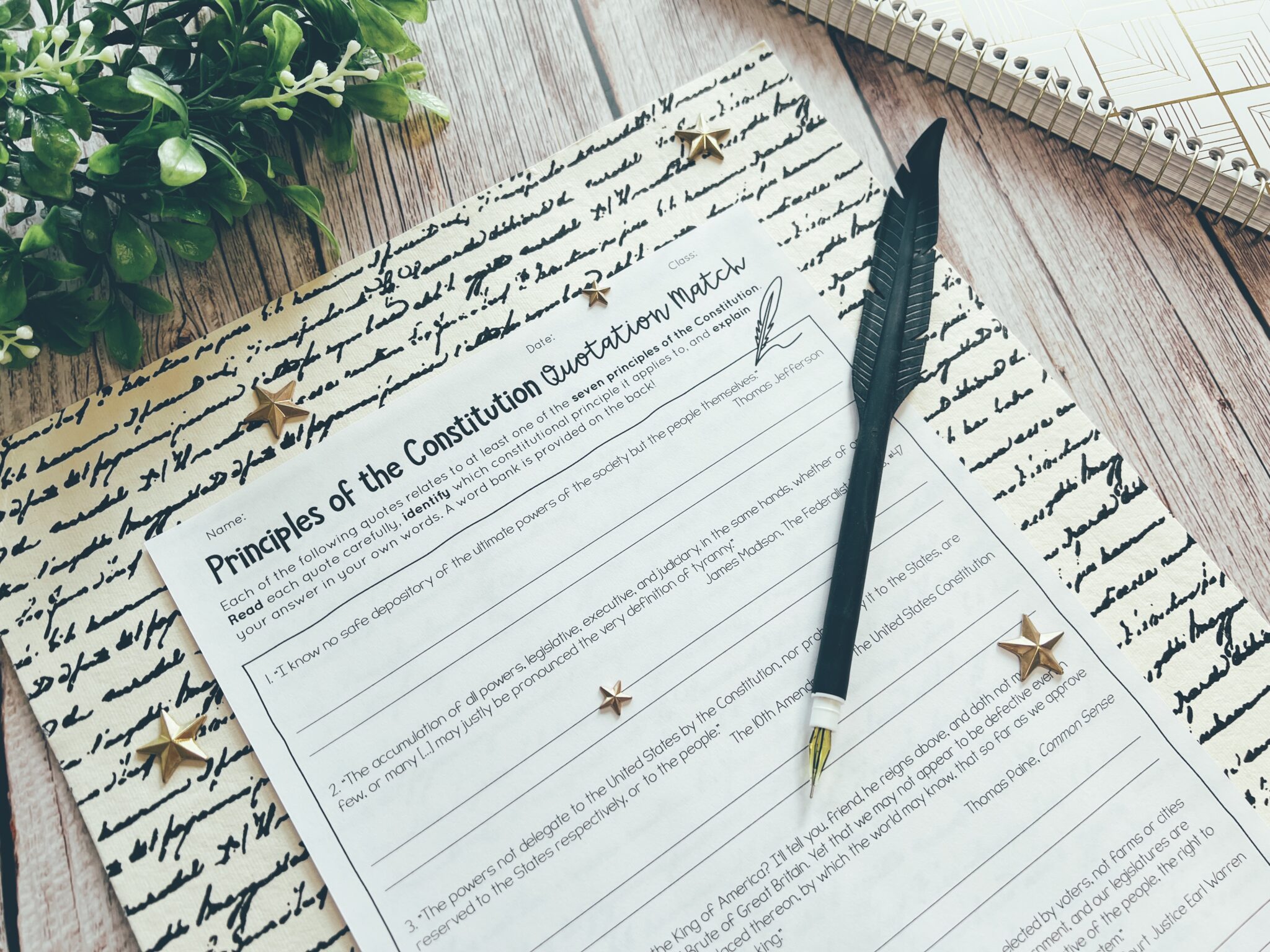 Principles of the Constitution Quotation Match – Happy Teacher Resources
