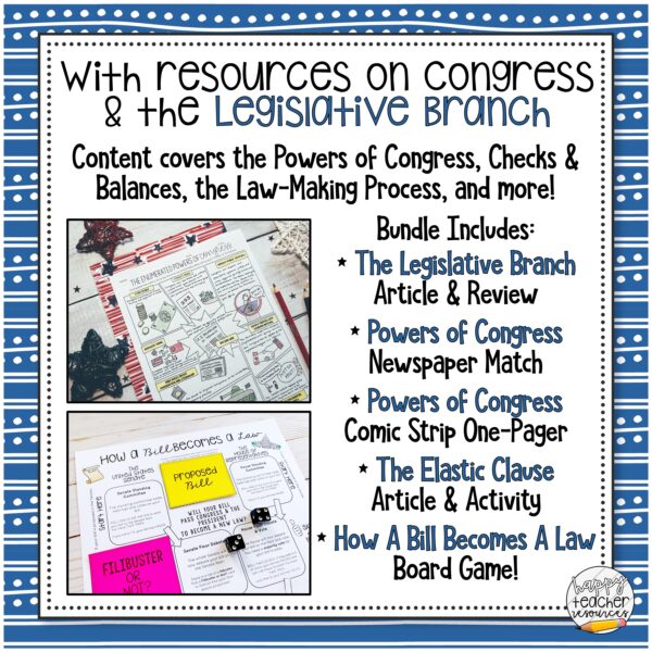 Three Branches of Government: Legislative, Executive, Judicial Bundle ...
